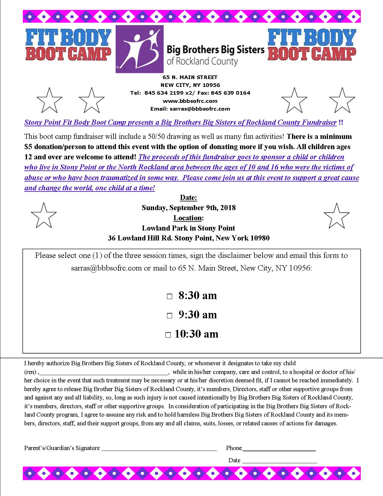 Stony Point Fit Body Boot Camp Fundraiser – Rockland Youth Empowerment ...